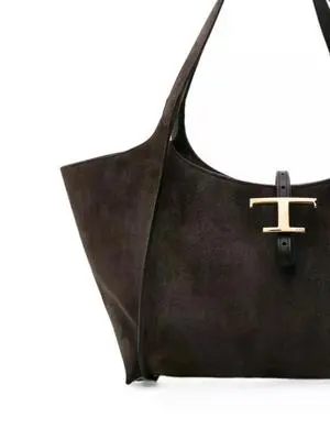 TOD'S Small T-timeless Suede Tote Bag