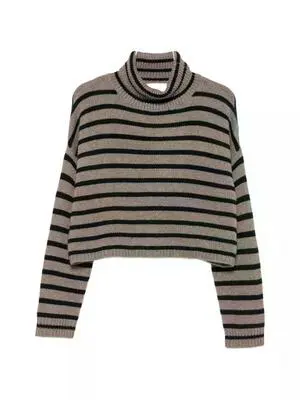 LISA YANG Zerlina Striped Roll-neck Jumper