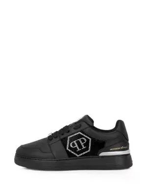 Philipp Plein Lo-top Sneakers Crystal Hexagon - Black