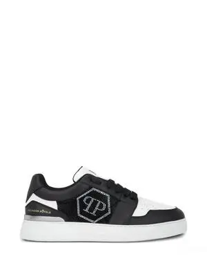 Philipp Plein Lo-top Sneakers Crystal Hexagon - Black