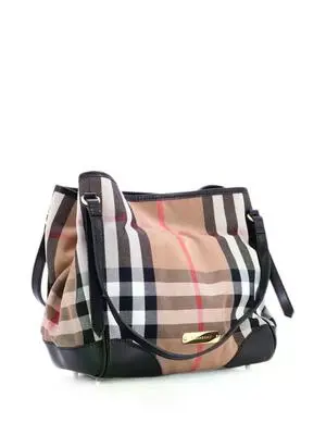 Burberry Canterbury House Check Canvas Small Tote Bag