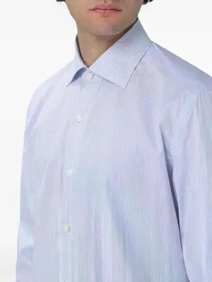LUIGI BORRELLI Vertical-stripe Long-sleeve Shirt