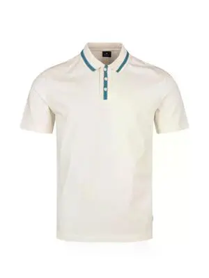 Paul Smith Stripe-trim Short-sleeve Polo Shirt - Neutrals
