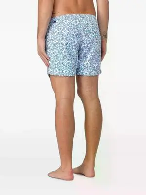 PENINSULA SWIMWEAR Geometric-print Drawstring Swim Shorts