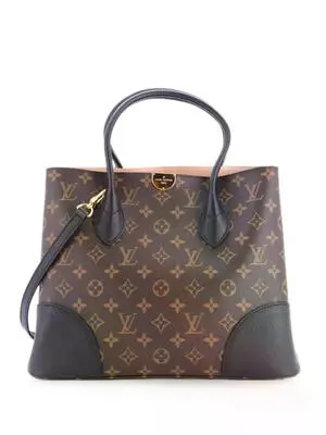 LOUIS VUITTON Flandrin Handbag Monogram Canvas And Leather Tote Bag - Black