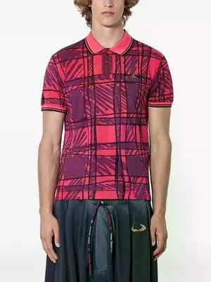 VIVIENNE WESTWOOD Abstract-patterned Short-sleeved Polo Shirt