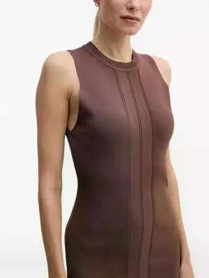 GAUDI Sleeveless Pointelle-knit Mini Dress