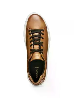 Geox Deiven Logo-debossed Leather Sneakers