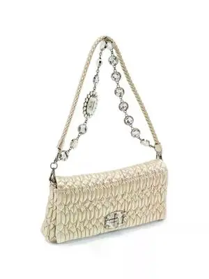 Miu Miu Cloqué Crystal-embellished Matelassé Clutch Bag
