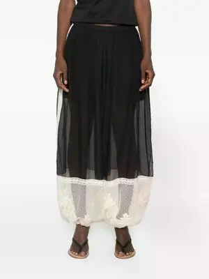 Zimmermann Roselight Harem Lace-trim Trousers - Black