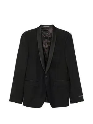 Karl Lagerfeld Satin-trim Buttoned Blazer