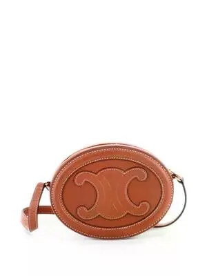 Celine Triomphe Oval Leather Mini Crossbody Bag