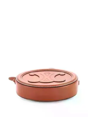 Celine Triomphe Oval Leather Mini Crossbody Bag