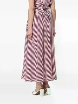 HANITA Striped Button-front Skirt