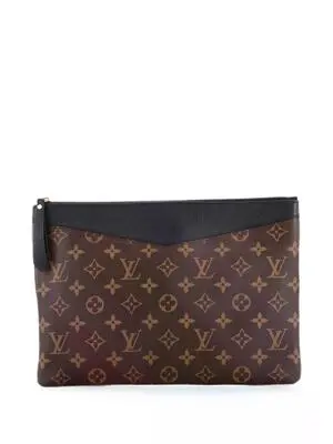 LOUIS VUITTON Daily Monogram Canvas Pouch - Black