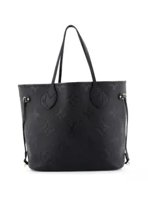 LOUIS VUITTON Neverfull Mm Monogram Empreinte Giant Tote Bag - Black