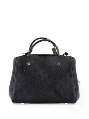 LOUIS VUITTON Montaigne Monogram Empreinte Leather Bb Satchel - Black