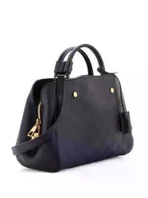 LOUIS VUITTON Montaigne Monogram Empreinte Leather Bb Satchel - Black