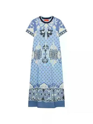 La DoubleJ Sporty Swing Dress Placée - Blue