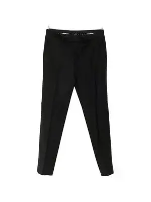 Karl Lagerfeld Satin-trim Pressed-crease Trousers - Black
