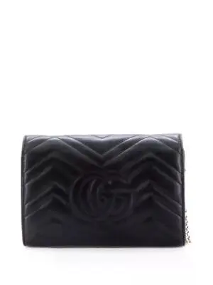 Gucci Matelasse Leather Mini Crossbody Bag - Black