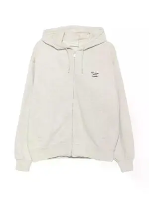 Drole De Monsieur Logo-detail Zip-fastening Hoodie - Grey