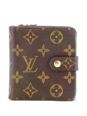 LOUIS VUITTON Compact Zippe Wallet Monogram Canvas Small Wallets - Brown