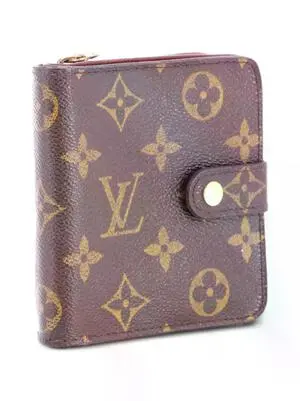 LOUIS VUITTON Compact Zippe Wallet Monogram Canvas Small Wallets - Brown