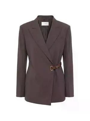 Sportmax Belted Wrap-design Blazer - Brown