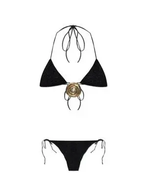 Oseree Lumière Spiral Kini Bikini - Black