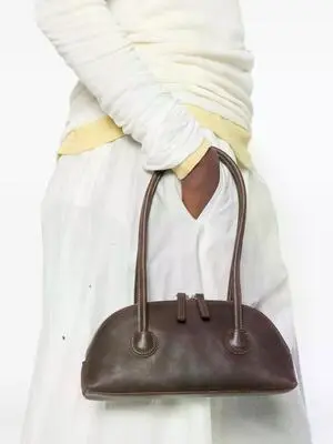 MARGESHERWOOD Bessette Curved-zip Shoulder Bag - Brown