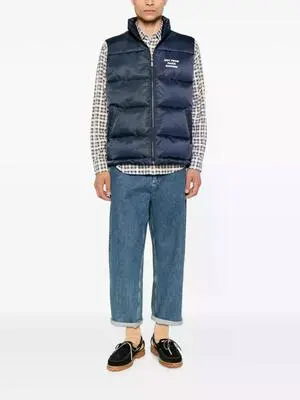 Drole De Monsieur Padded Zip-up Gilet - Blue