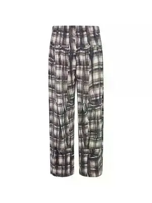 PIERRE-LOUIS MASCIA Plaid Straight-leg Trousers