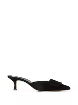 Manolo Blahnik Maysale Buckled Pumps - Black