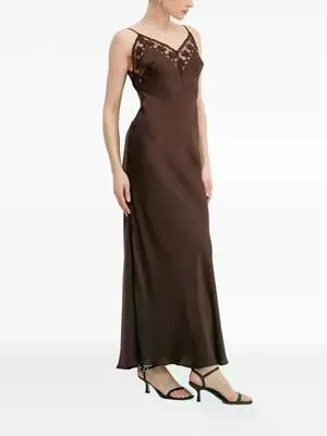Bardot Bonita Lace-trim Maxi Dress - Brown