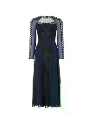 TEMPERLEY LONDON Ariel Midi Dress - Blue