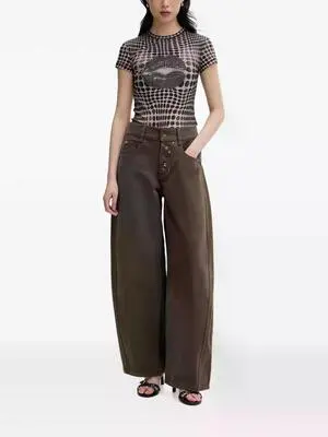 Miss Sixty Button-fly Mid-rise Wide-leg Jeans