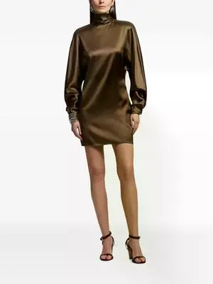 Ralph Lauren Candi Scarf-neck Mini Dress