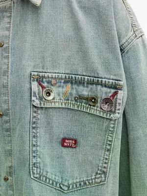 Miss Sixty Embellished Denim Shirt Jacket