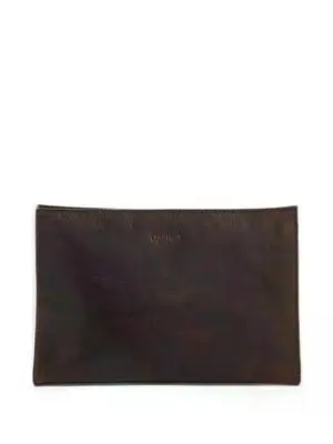 OSPREY Carter Logo-debossed Leather Wash Bag - Brown