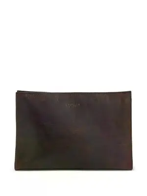 OSPREY Carter Logo-debossed Leather Wash Bag - Brown