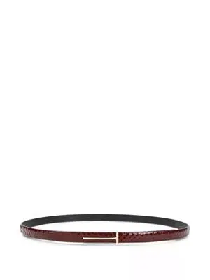 TOM FORD T-logo Belt - Red