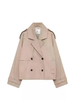 ANINE BING Rickie Cropped Trench Beige - Neutrals