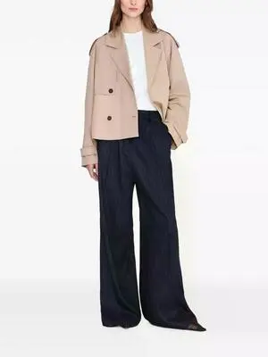 ANINE BING Rickie Cropped Trench Beige