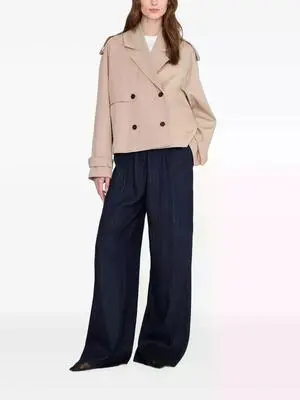 ANINE BING Rickie Cropped Trench Beige