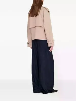 ANINE BING Rickie Cropped Trench Beige