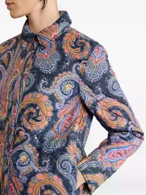 Etro Quilted Overshirt With Paisley Motif