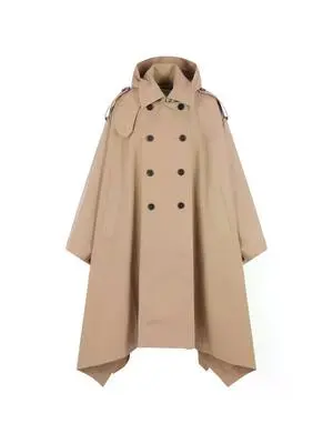 RÓHE Cape-style Double-breasted Trench Coat - Neutrals