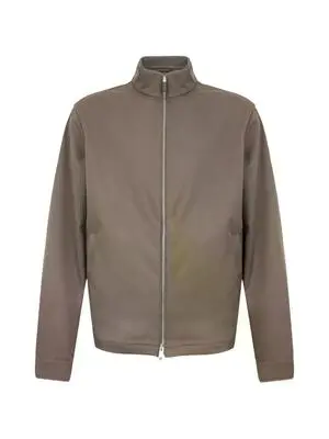 Zegna High-neck Zip-up Jacket - Brown