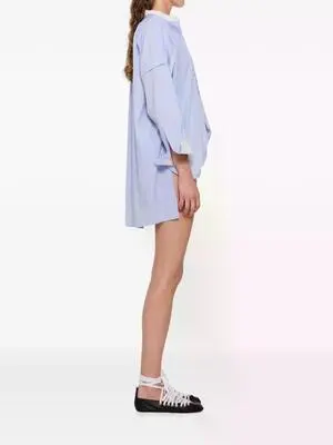 LA FETICHE Striped Embroidered Blouse